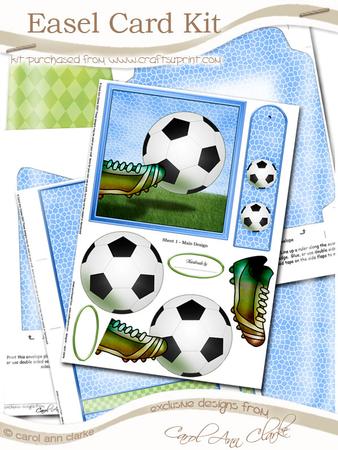 Football Easel Card Kit with Decoupage - CUP59044_359 | Craftsuprint