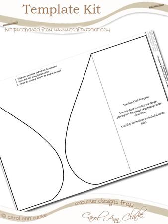 Tear Drop Card Template Kit - 1 Sheet Kit - CUP59054_359 | Craftsuprint