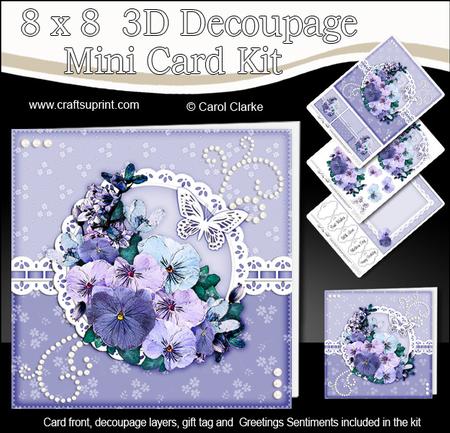 8x8 Spring Flowers a Touch of Elegance Mini Kit 3D Decoupage ...