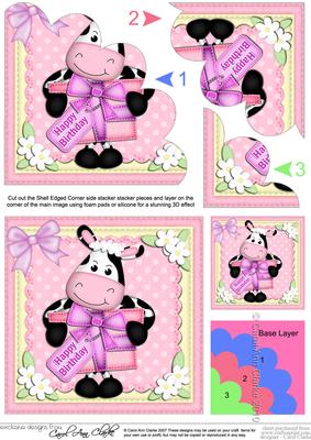 Milly Moo Cow's Present Shell Edged Corner Stacker - CUP596658_359 ...