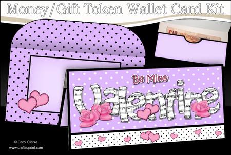 Valentine Money or Gift Wallet Card Kit - CUP597992_359 | Craftsuprint