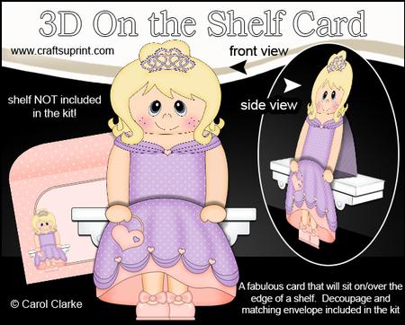 3D on the Shelf Card Kit - Princess Flo - CUP604267_359 | Craftsuprint