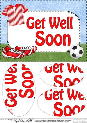 A5 Get Well Soon Football Oval Pyramage Topper - CUP607381_359 ...