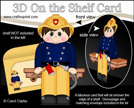 3D on the Shelf Card Kit - Firefighter Fireman Frank - CUP608674_359 ...