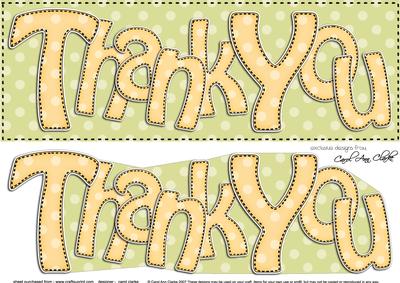 Lge Dl Thank You 3D Decoupage - CUP610436_359 | Craftsuprint