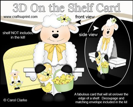 3D on the Shelf Card Kit - Easter Lamb - CUP610443_359 | Craftsuprint