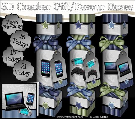 3D Gadgets N Gizmos Cracker Gift Favour Boxes - CUP619041_359 ...