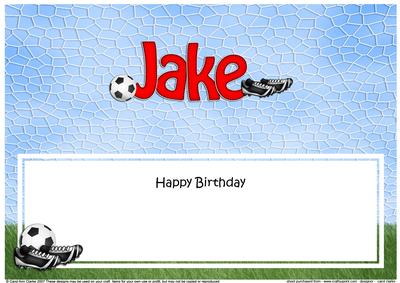 Large Dl Birthday Jake Football Insert - CUP619551_359 | Craftsuprint