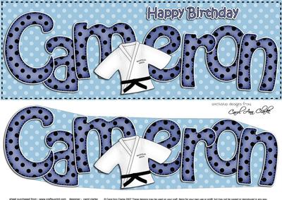 Large Dl Birthday Cameron Karate Card & 3D Decoupage - CUP627874_359 ...