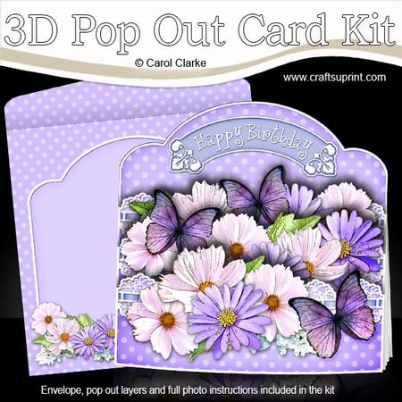 3D Butterflies and Flowers Pop Out Card Kit - CUP629894_359 | Craftsuprint