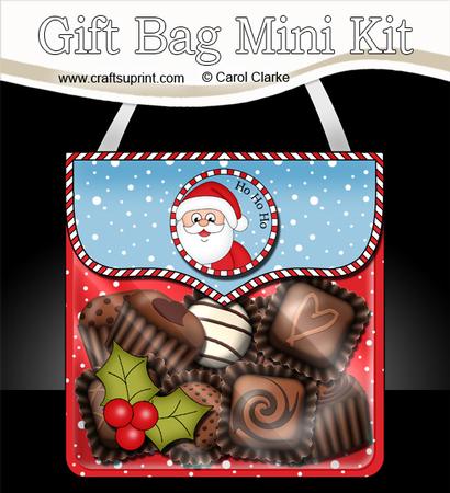 3D Xmas Santa Gift Bag Mini Kit - CUP639499_359 | Craftsuprint
