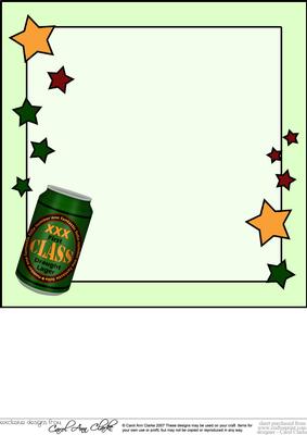 8 x 8 Beer Can Insert Panel - CUP640607_359 | Craftsuprint