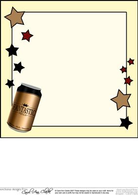 8 x 8 Beer Can Insert Panel - CUP640608_359 | Craftsuprint