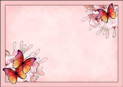 A4 Butterflies & Flowers Insert - CUP642603_359 | Craftsuprint