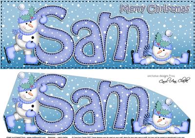 Large Dl Christmas Sam Snowmen 3D Decoupage - CUP651040_359 | Craftsuprint