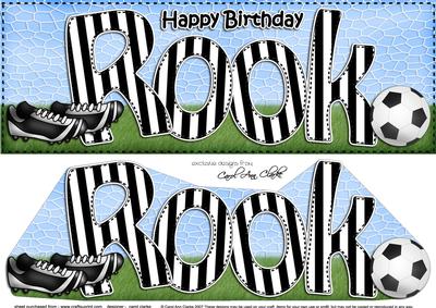 Large Dl Birthday Rook Football 3D Decoupage - CUP657195_359 | Craftsuprint