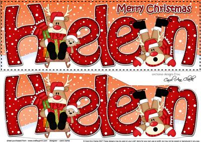 Large Dl Christmas Helen Rudolph 3D Decoupage - CUP657996_359 ...