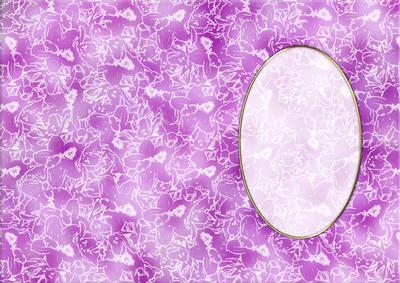 Romantic Flowers A5 Oval Frame Card Front or Insert - CUP65923_359 ...