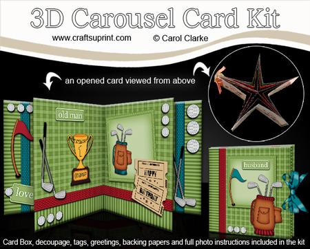 3D Golf Carousel Card Kit - CUP664102_359 | Craftsuprint