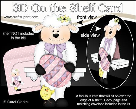 3D on the Shelf Card Kit - Little Easter Lamb's Easter Egg - CUP670826 ...