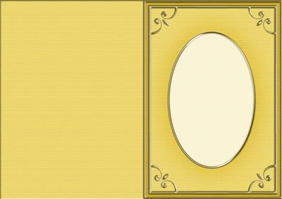 A5 'gold Metallic Frame' Card Front or Insert - CUP67421_359 | Craftsuprint