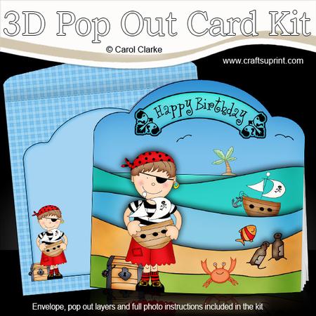 3D Pirate Pop Out Card Kit - CUP677240_359 | Craftsuprint