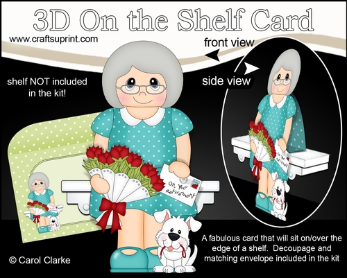 3D On the Shelf Card Kit - Reta is Happily Retired - CUP727651_359 ...