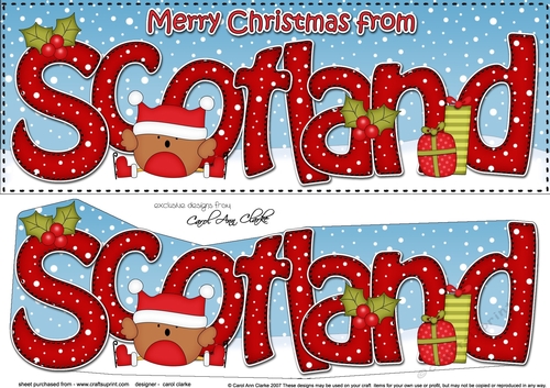 Large DL Merry Christmas from SCOTLAND 3D decoupage - CUP734909_359 ...