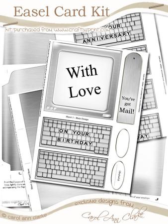 Computer Monitor and Keyboard Easel Card Kit - CUP73562_359 | Craftsuprint