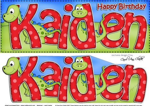 Large DL Birthday KAIDEN 3D decoupage - CUP737072_359 | Craftsuprint