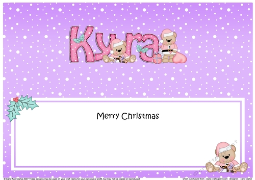 Large DL Merry Christmas KYRA insert - CUP737365_359 | Craftsuprint