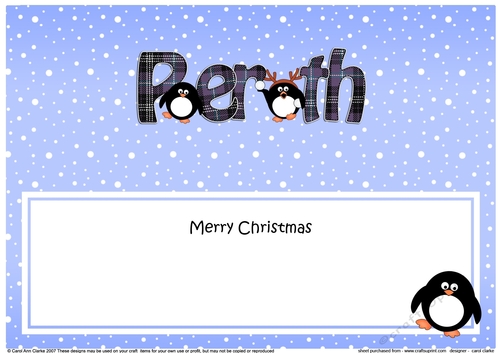 Large DL Merry Christmas from PERTH insert - CUP739252_359 | Craftsuprint