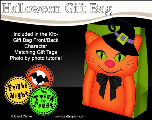 3D Halloween Cat Cinnamon Gift Bag Mini Kit - CUP740856_359 | Craftsuprint