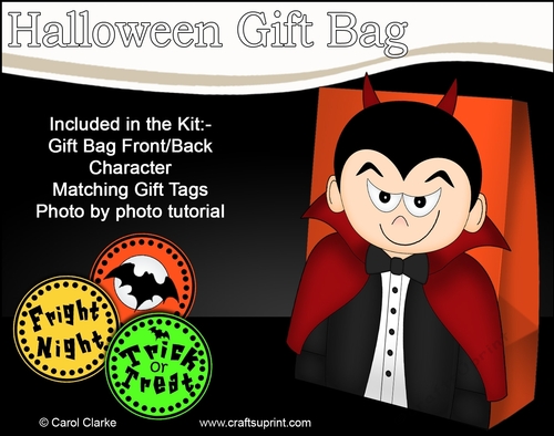 3D Halloween Devil Lucifer Gift Bag Mini Kit - CUP741617_359 | Craftsuprint