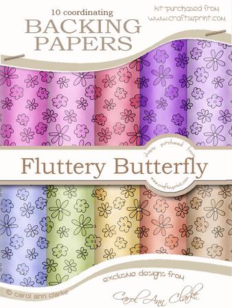 Pretty Flowers Backing Paper Kit - CUP74167_359 | Craftsuprint