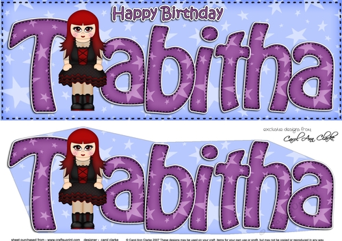 Large DL Birthday TABITHA 3D decoupage - CUP742779_359 | Craftsuprint