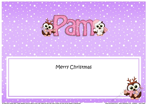 Large DL Merry Christmas PAM insert - CUP743281_359 | Craftsuprint