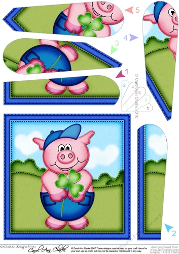 Ziggy Piggy has a Good Luck Clover Fan Pyramage Topper - CUP743835_359 ...