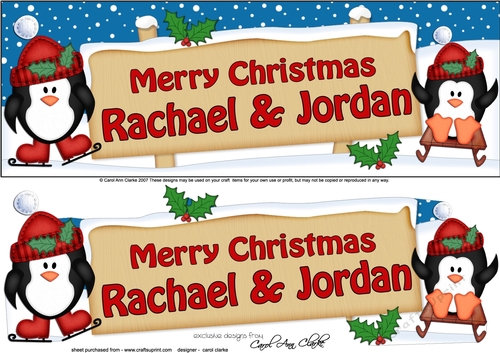 Large DL Merry Christmas RACHAEL & JORDAN 3D decoupage - CUP749867_359 ...
