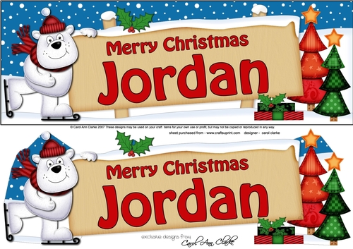 Large DL Merry Christmas JORDAN 3D decoupage - CUP751218_359 | Craftsuprint