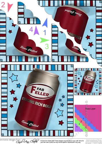 Fab Feller Beer Can Scalloped Corner Stacker - CUP759214_359 | Craftsuprint