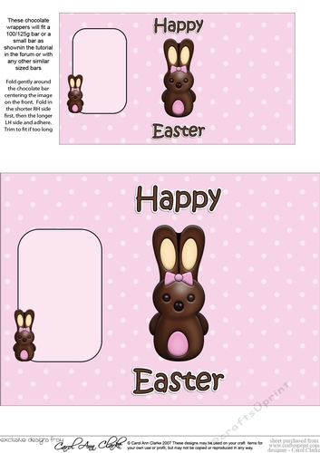 HAPPY EASTER Chocolate Bunny Chocolate Wrapper - CUP765224_359 ...