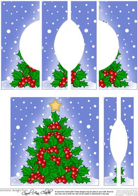 Holly Tree! Quick Card with Circular Side Stacker Topper - CUP77027_359 ...