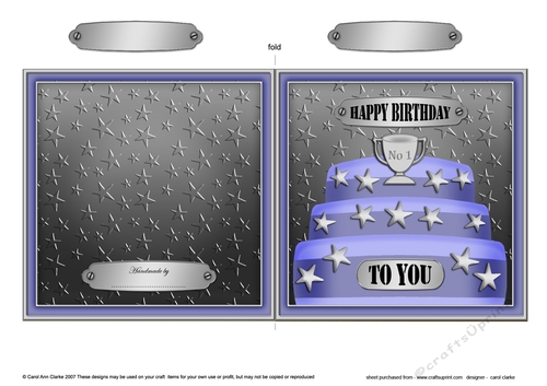 Birthday Cake Quick Cut & Fold Card - CUP773620_359 | Craftsuprint