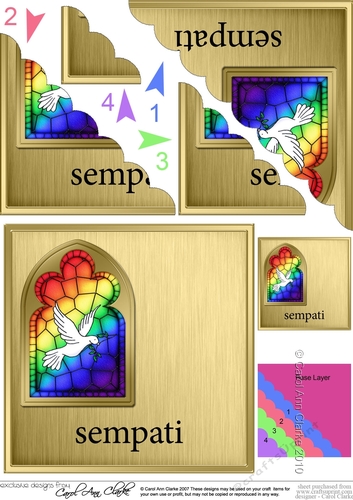 Turkish Sympathy Stained Glass Window Wavy Corner Stacker - CUP782007 ...
