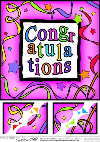 8 x 8 Congratulations Scalloped corner Topper - CUP798115_359 ...