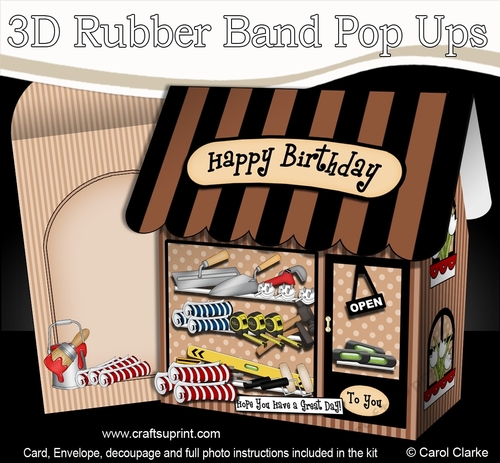 3D Shoppe Pop Up Rubber Band Card Kit - The Hammer n Nails DIY Store ...
