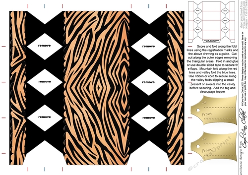 Zebra Animal Print Cracker Shaped Treat or Favour Box - CUP810312_359 ...