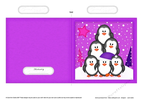 Cute Christmas Penguin Tree Felties Cut and Fold Card - CUP812776_359 ...