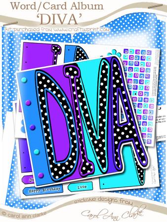 Diva Word Book Kit in Plum - CUP83153_359 | Craftsuprint